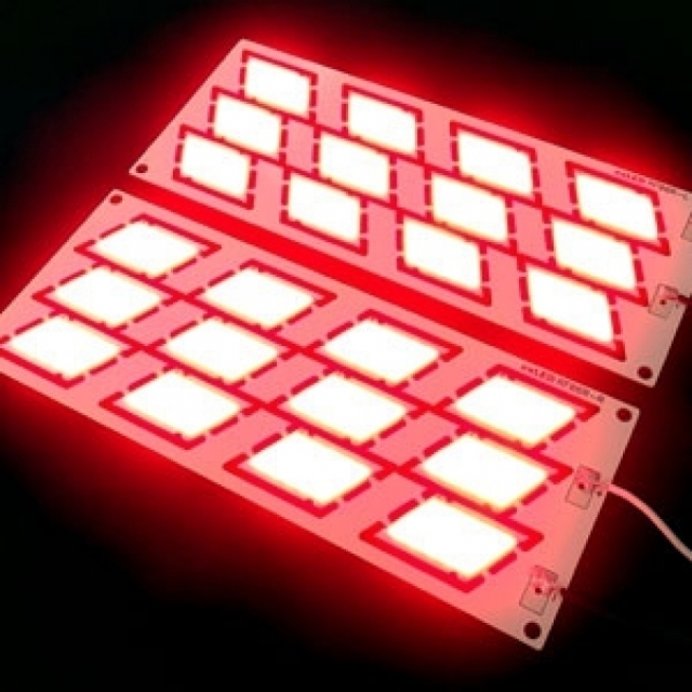 exLED COB LED [ RF06R ] 리플렉터/테일램프용 30mm x 15mm 사다리꼴 / RED 컬러 0.6W (정전류 드라이버 IC 내장형:12~18v) - 이엑스엘이디