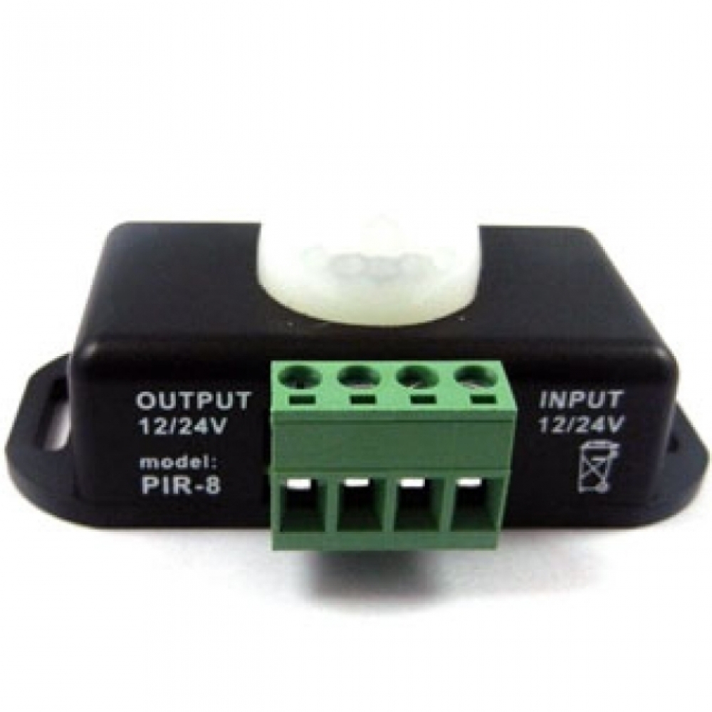 [PIR-8] DC 12v~24v /8A 인체 감응 스위치 (PIR 스위치/PIR 모션 센서) - 이엑스엘이디